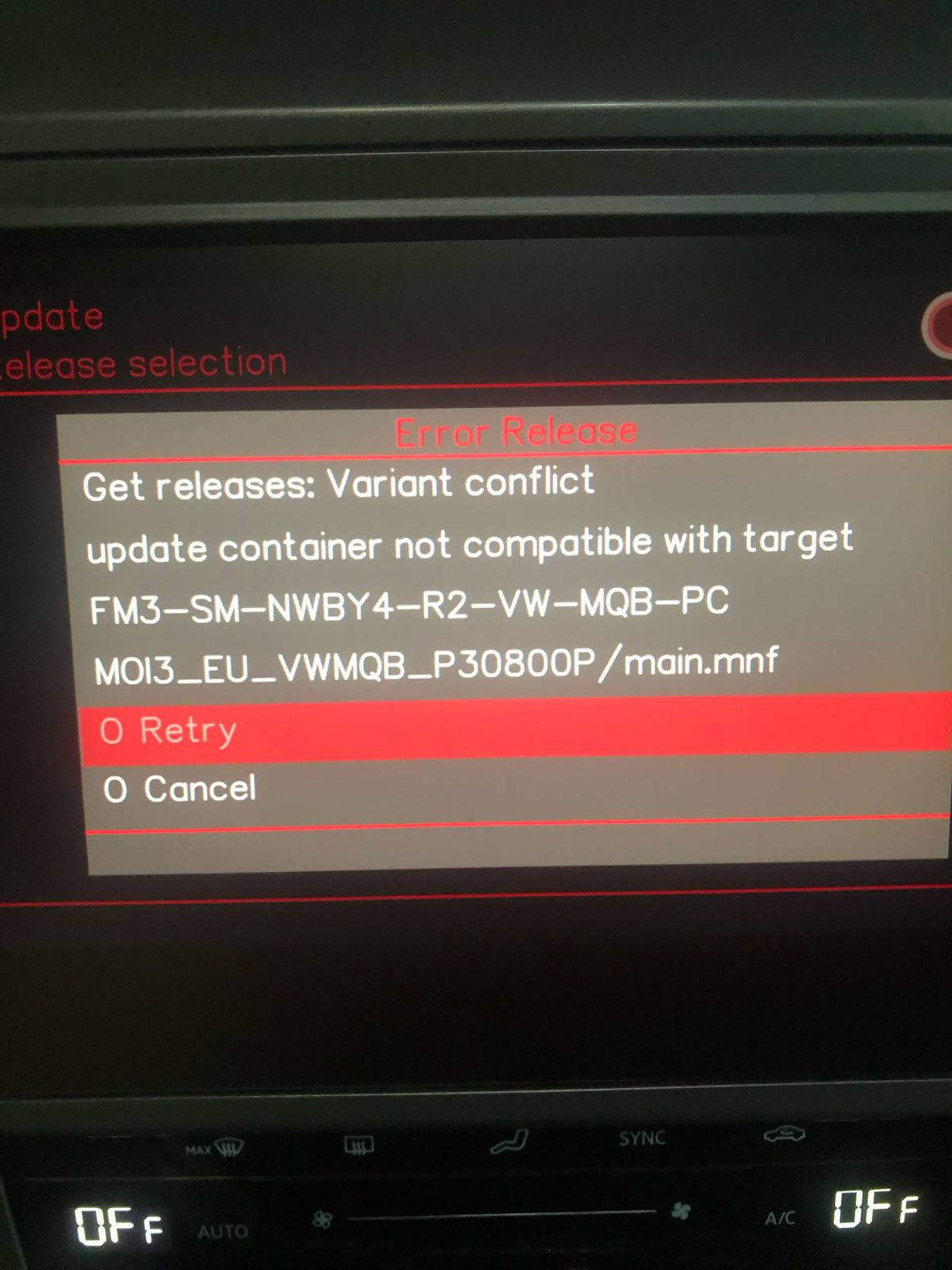 Обновление прошивки MIB3 MOI3 Preh/Joynext с SW:0330 на SW:0332 ...