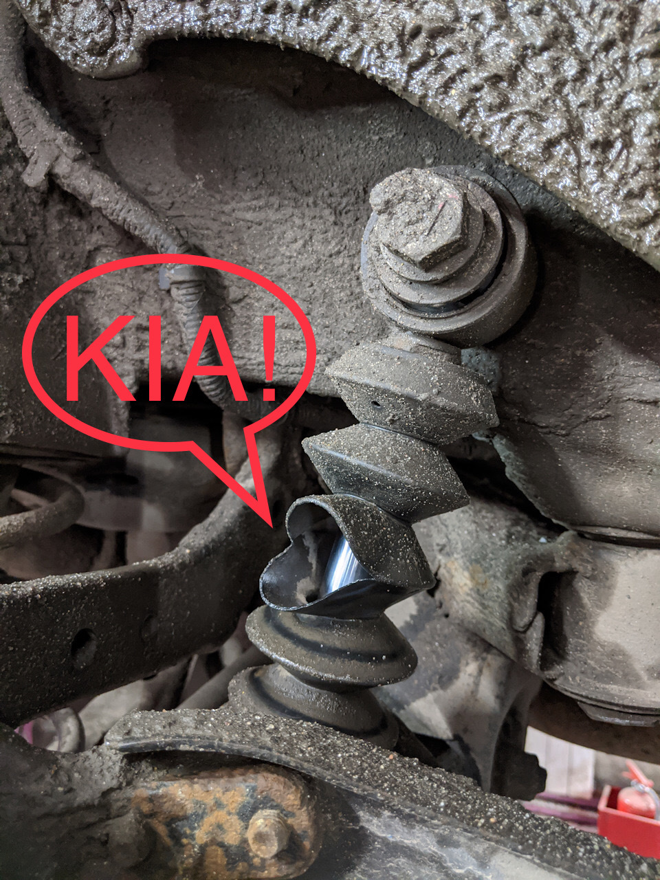 Пыльник порвался на стойке амортизатора — KIA Sorento (2G), 2,4 л, 2015 ...