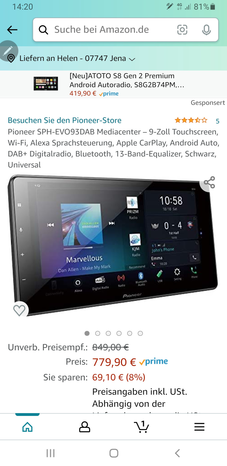 Установка Pioneer DMH-WT76NEX (Made in Japan) & Maestro RR (Made in USA ...