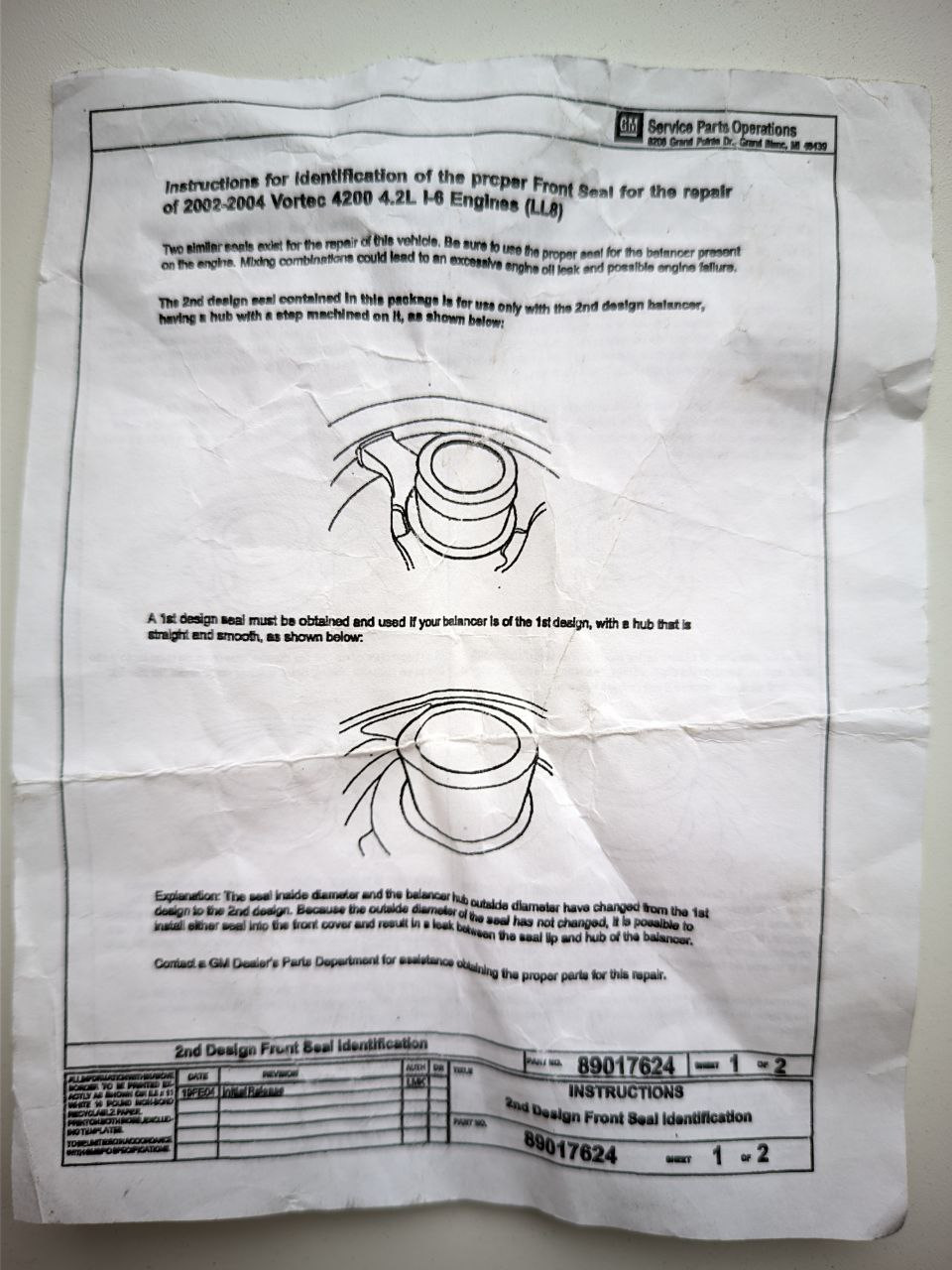 10. Помпа + сальник коленвала — Chevrolet TrailBlazer (1G), 4,2 л, 2008 ...