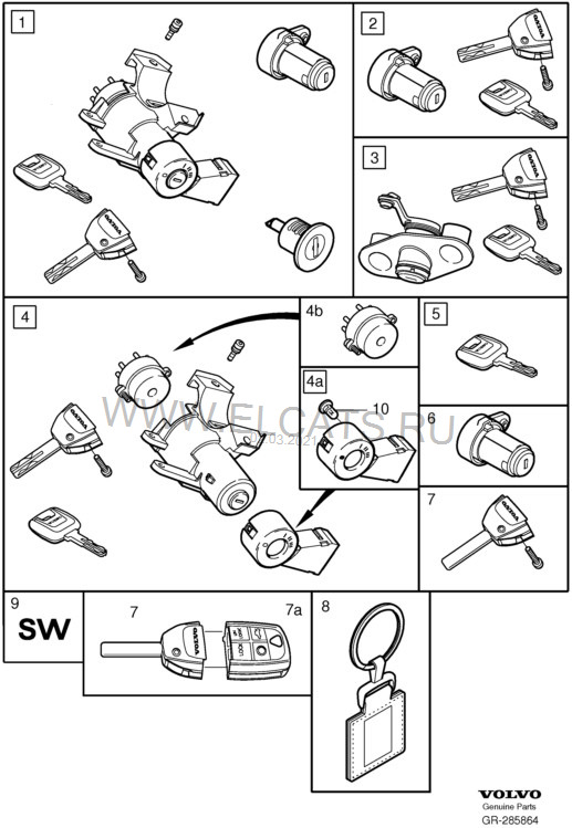 Ключ зажигания — Volvo XC90 (1G), 3,2 л, 2007 года | запчасти | DRIVE2