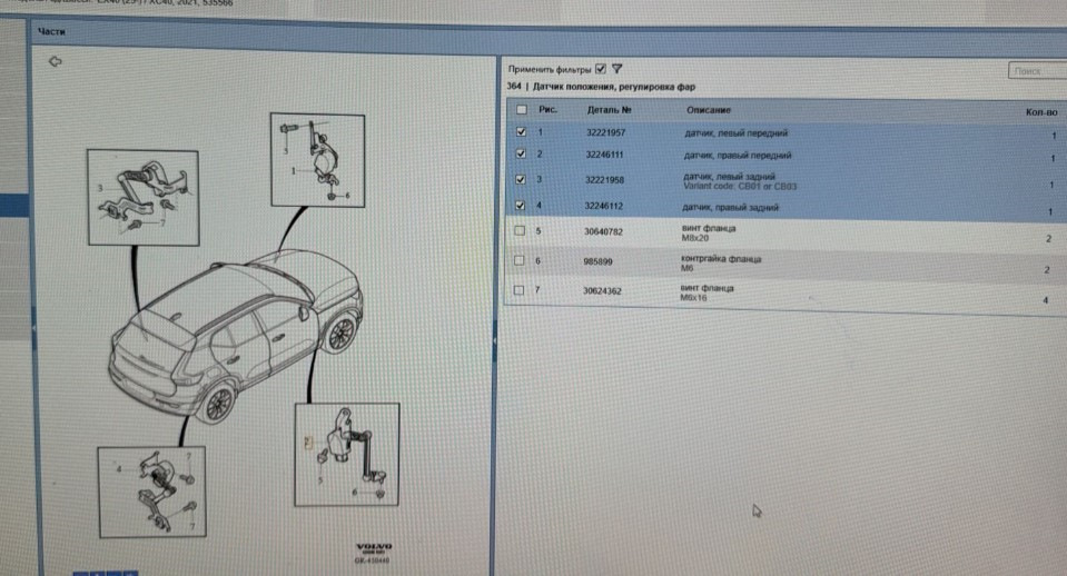 Система головного света. Неисправность Требуется сервис — Volvo XC90 ...