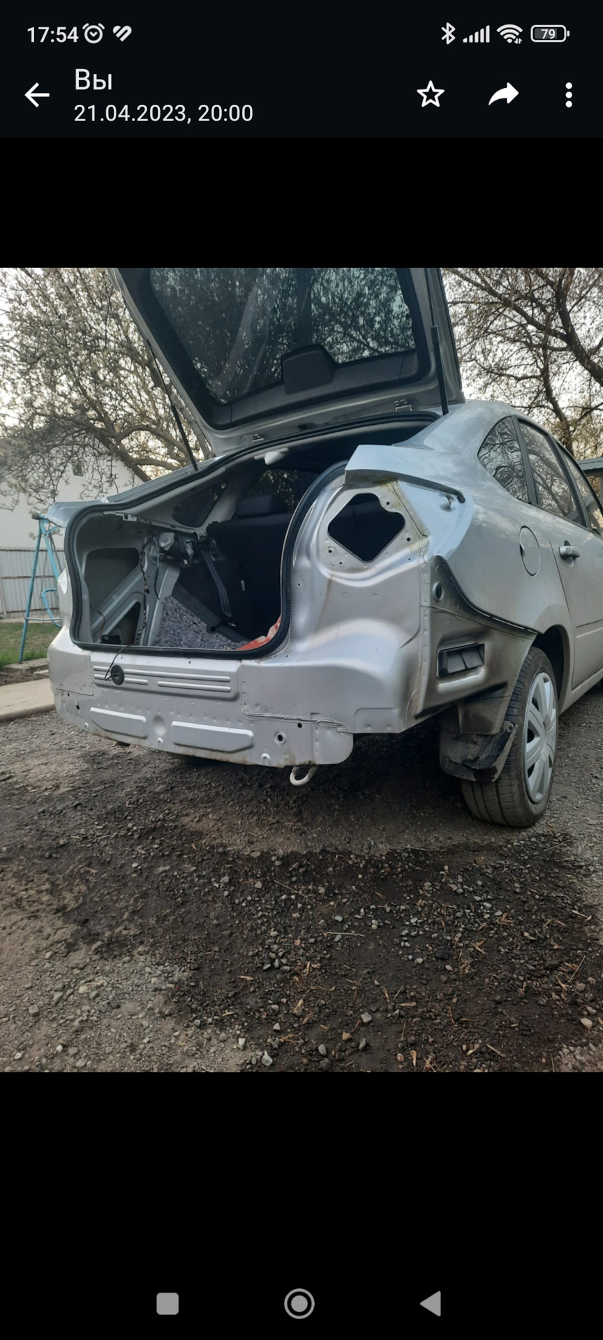 Отходит задний бампер гранта ФЛ Лифтбэк — Lada Гранта Лифтбек (2G), 1,6 ...