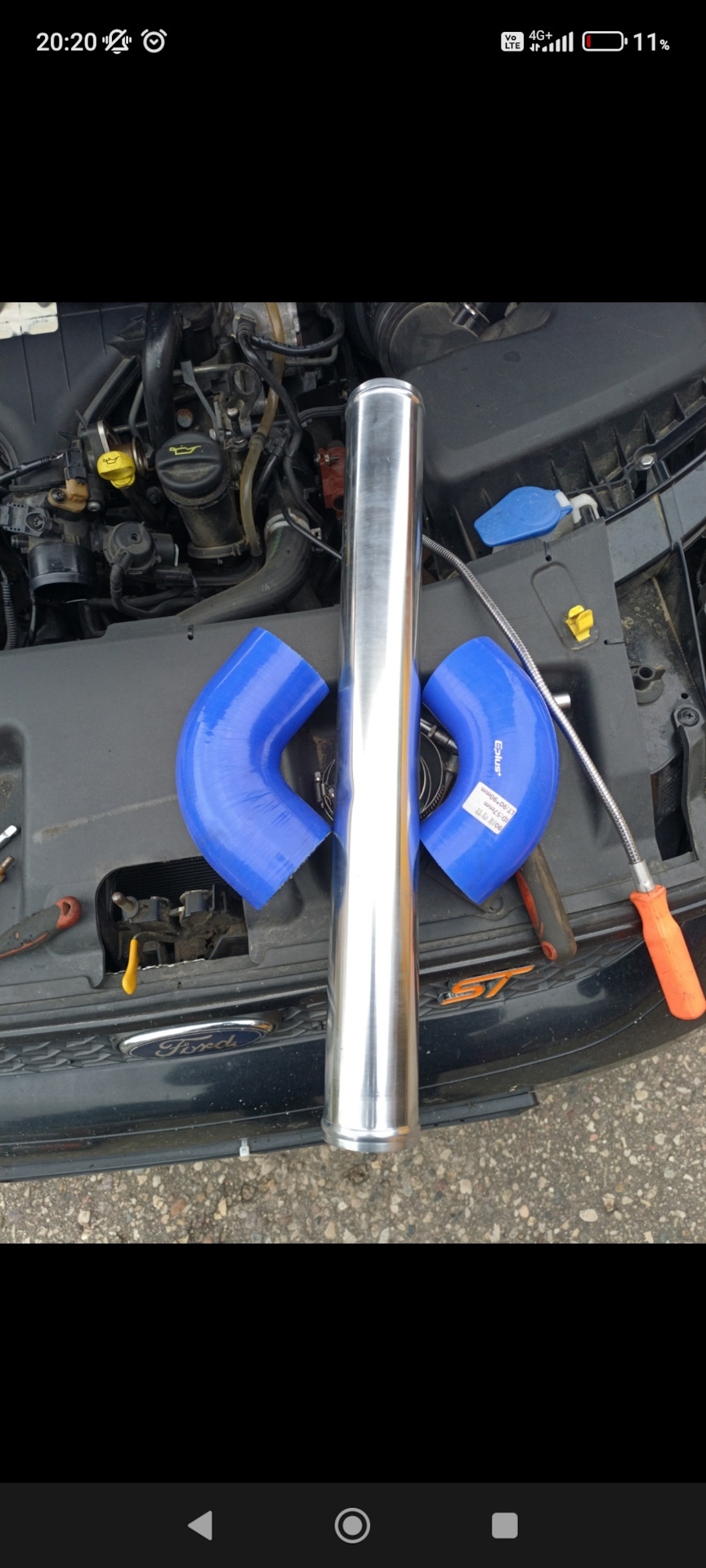 Патрубок интеркуллера — Ford Galaxy (Mk III), 2 л, 2008 года | своими ...