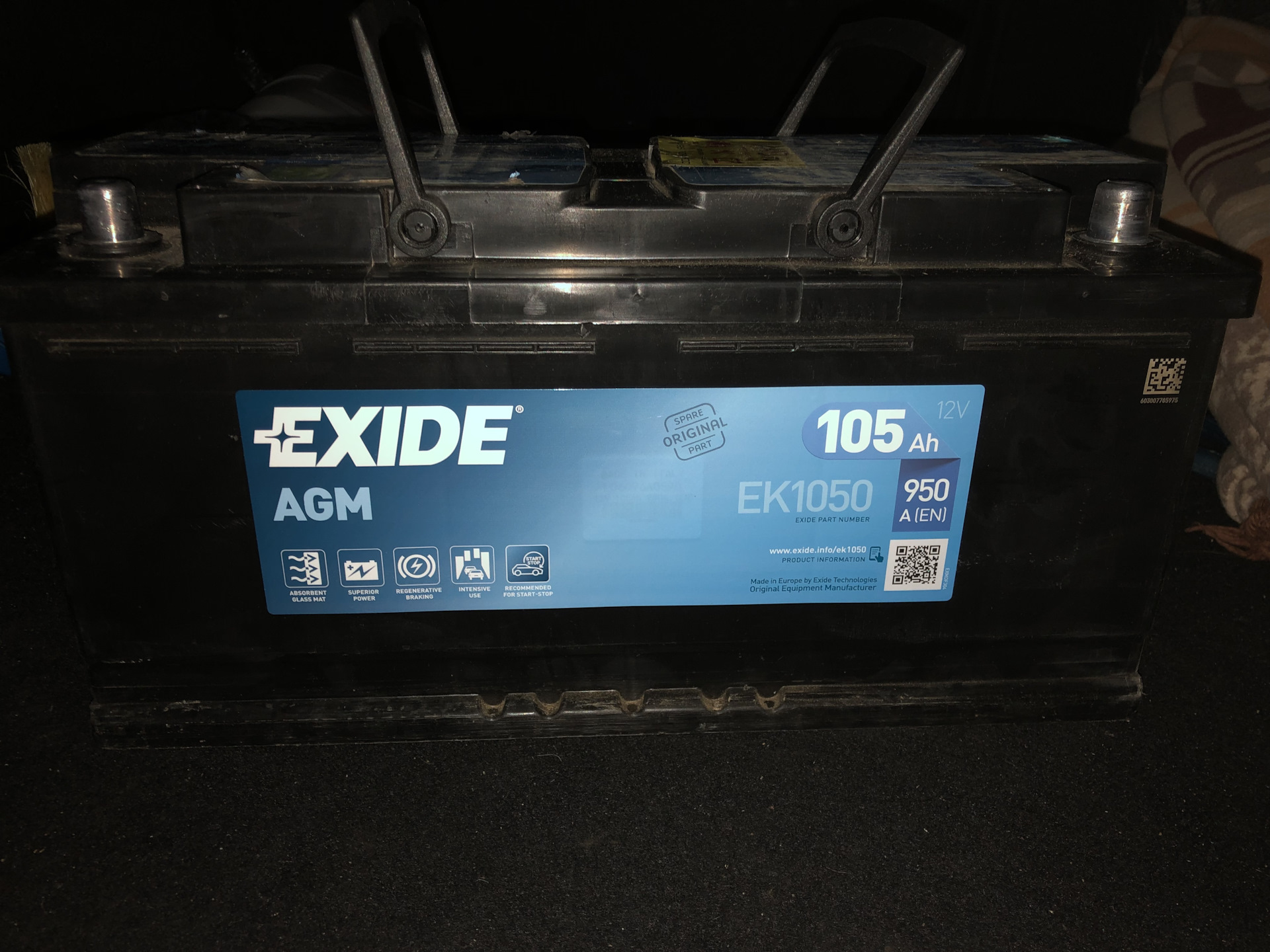 Аккумулятор EXIDE EK1050, ставить или нет? — Porsche Cayenne (2G) 958 ...