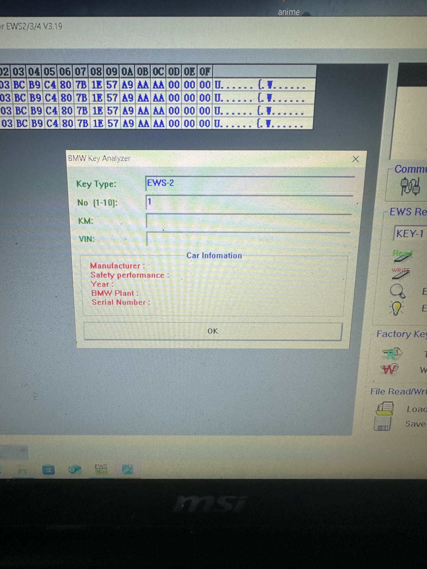 Запись нового ключа в блок EWS BMW E39 — BMW 5 series (E39), 2,8 л ...