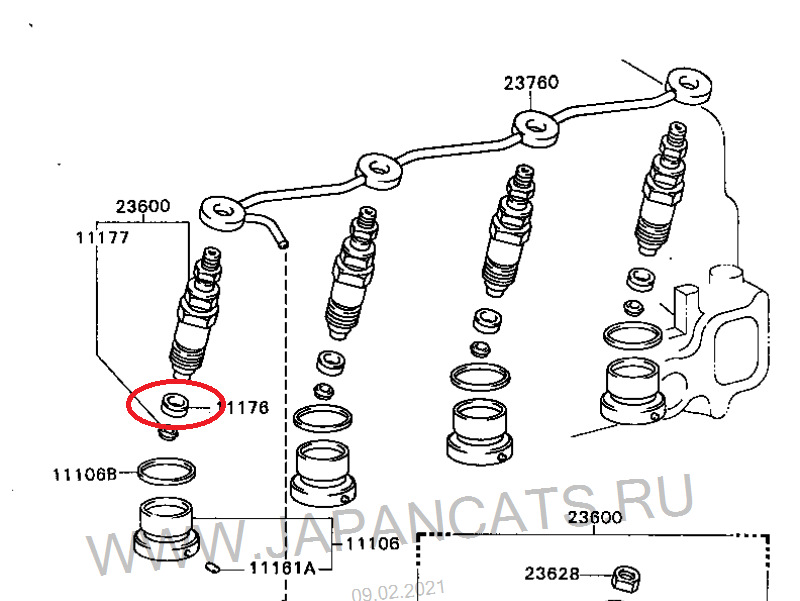 Замена распылителей топливных форсунок — Toyota Hilux (5G), 2,4 л, 1993 ...