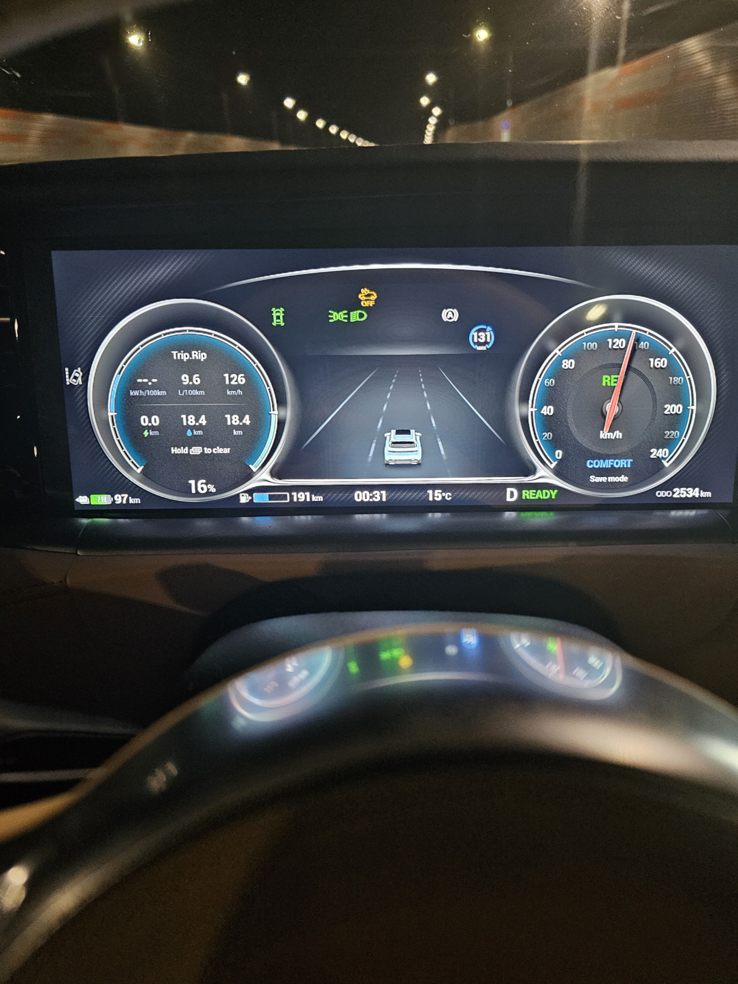 Минимальный расход бензина на разных скоростях на круизе Voyah Free 23 модельного года с SFG15TR ...