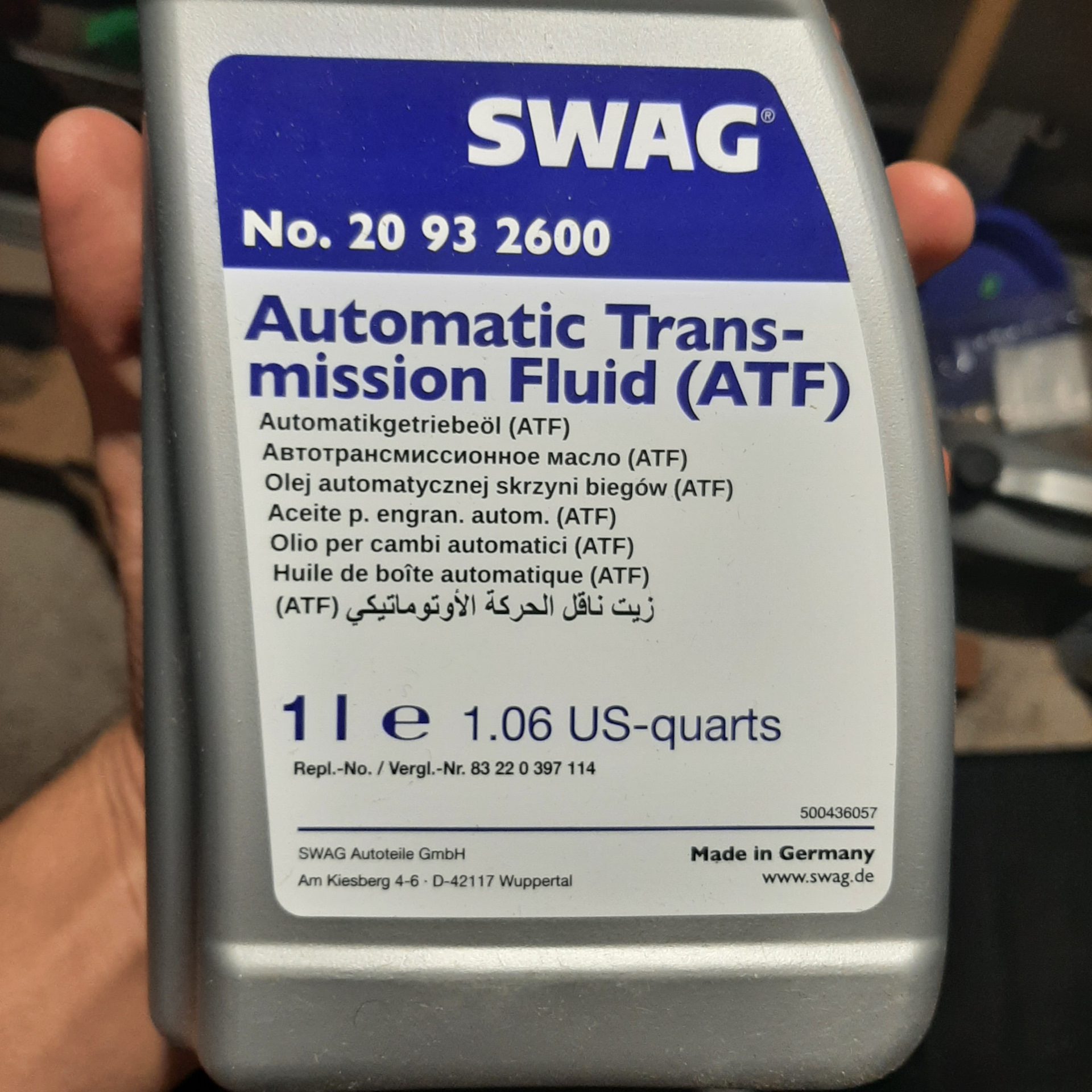 Замена масла АКПП (AWF8G30) — Citroen C5 Aircross, 1,5 л, 2019 года ...