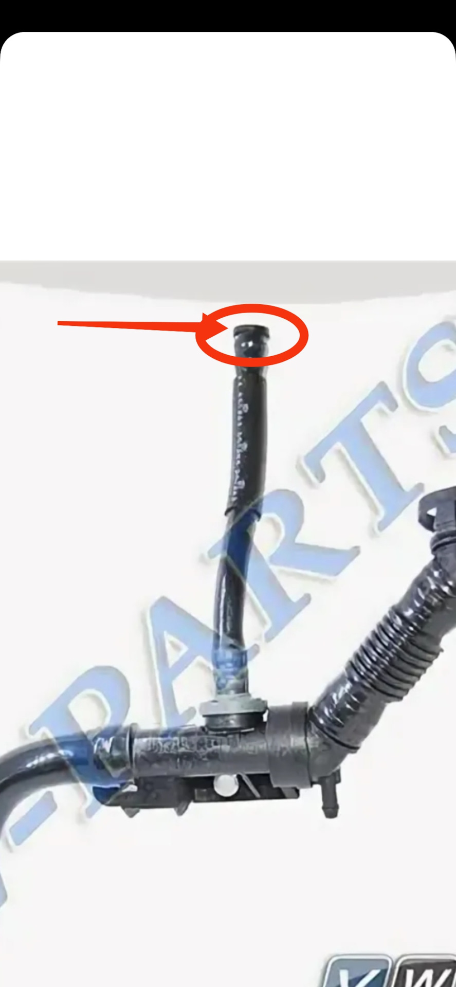 Шланг картерных газов — Volkswagen Tiguan (1G), 1,4 л, 2012 года ...