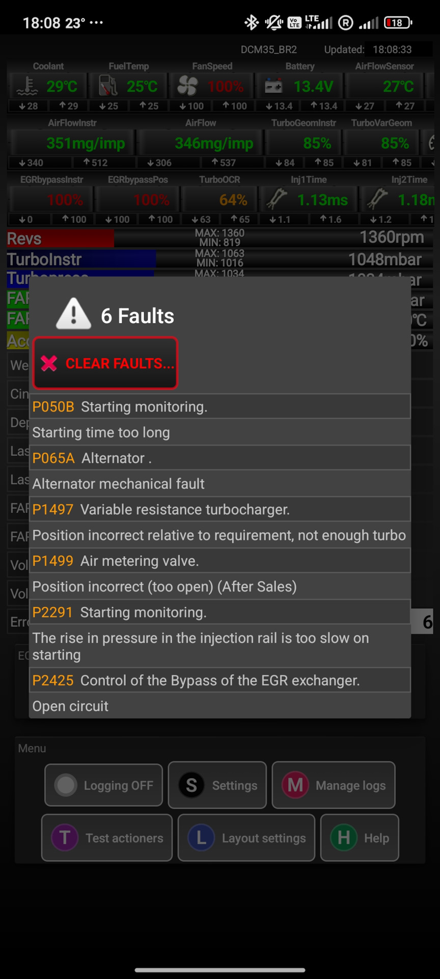 Борьба с ошибками p0487 p1499 p2562 — Peugeot 5008 (1G), 2 л, 2010 года ...