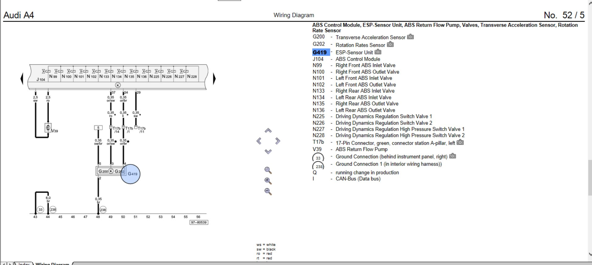 00493 — ESP-Sensor Unit (G419) — Audi A4 (B7), 1,8 л, 2005 года ...