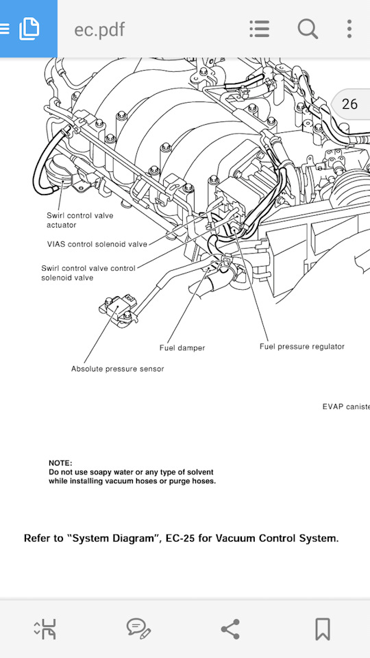 Вопрос по вакууму. — Nissan Maxima QX (A33), 3 л, 2000 года ...