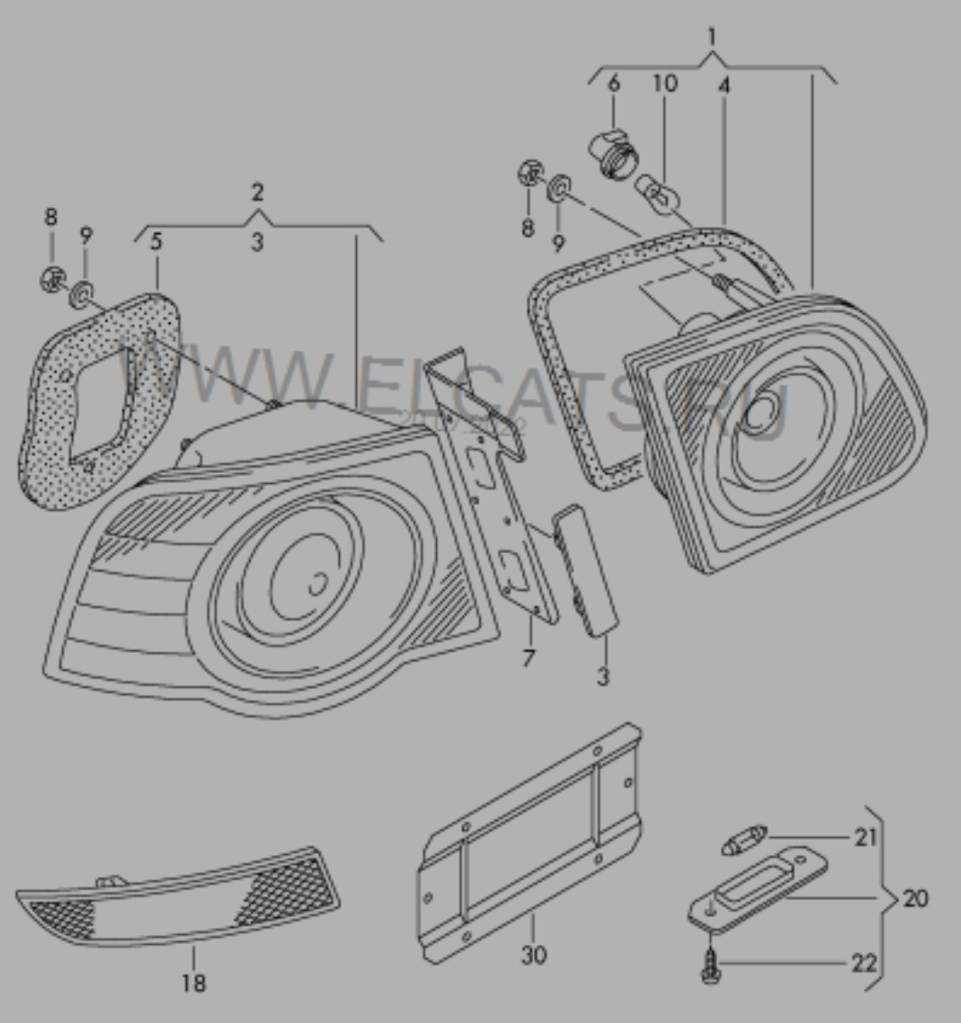 Замена лампы заднего хода и противотуманной лампы в Passat B6 седан ...