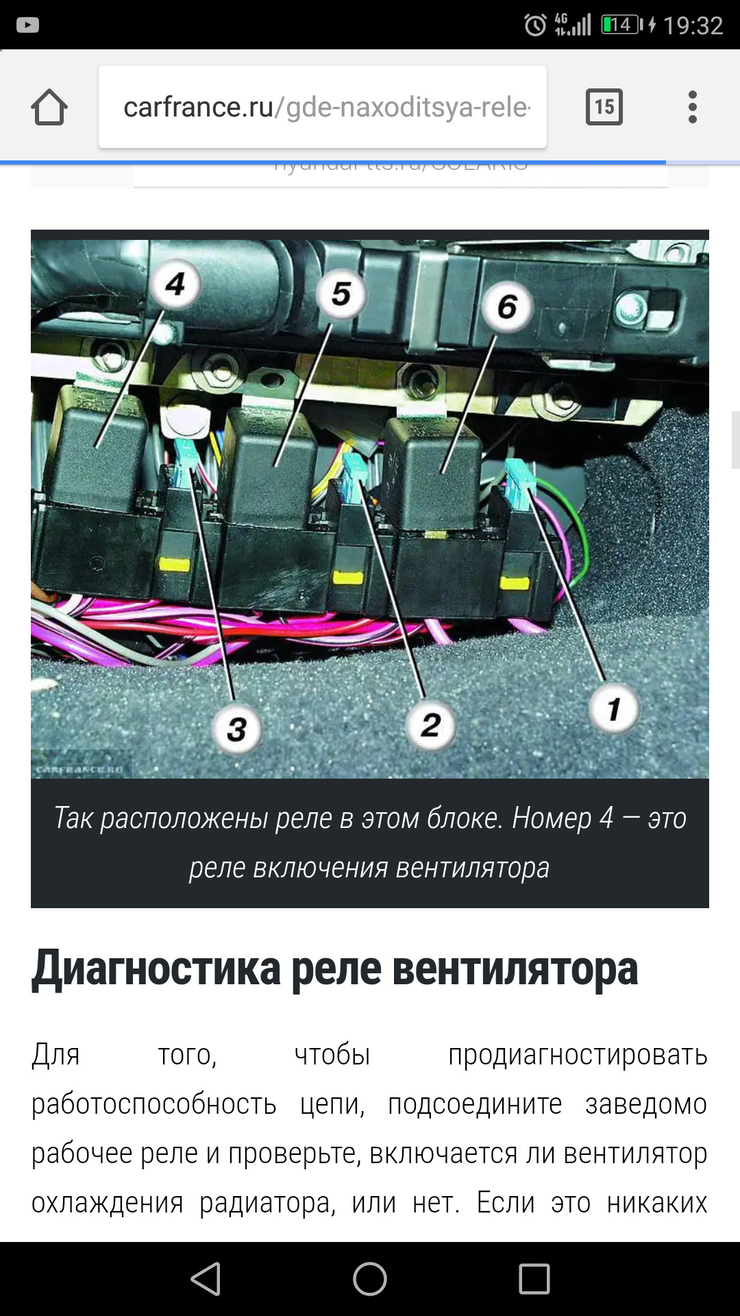 Реле включение вентилятора охлаждения — Lada 2115, 1,6 л, 2011 года ...