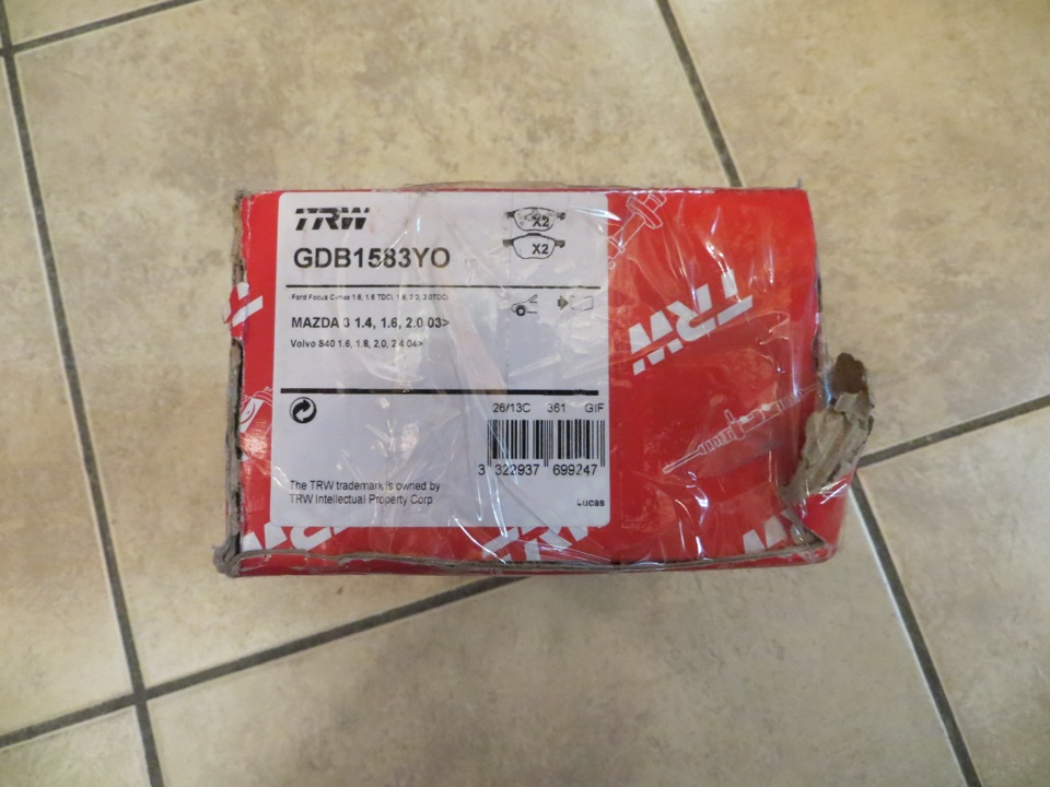 Тормозные диски и колодки. — Volvo S40 (2G), 2,4 л, 2009 года ...