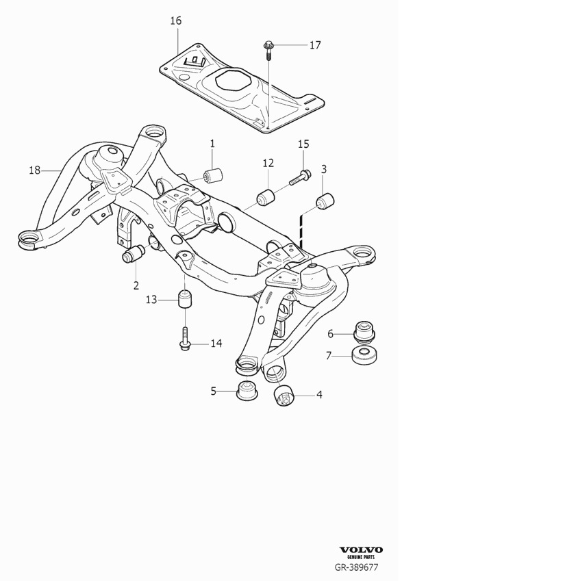 Сайлентблоки заднего подпружинного рычага — Volvo XC90 (1G), 3,2 л ...
