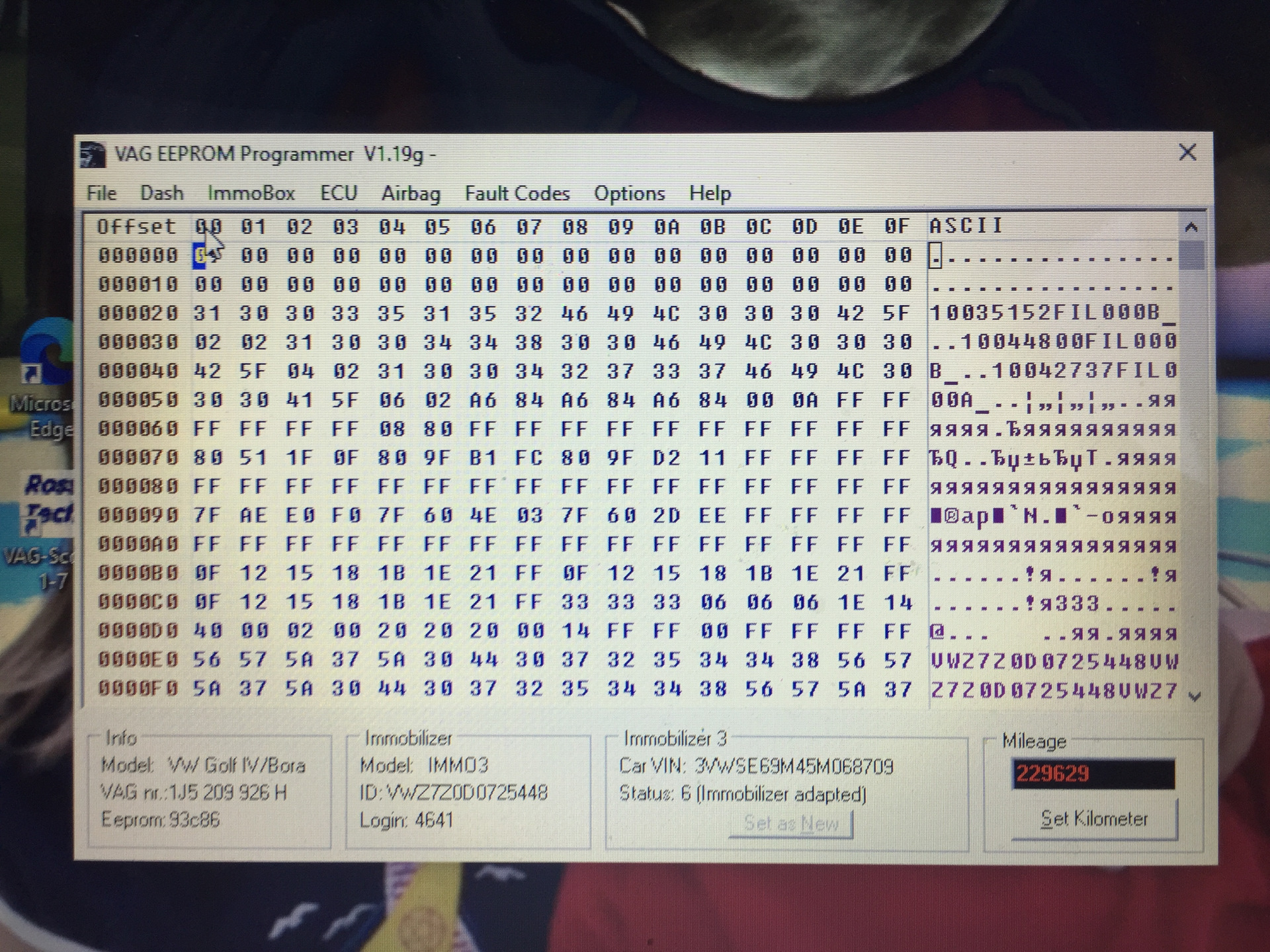 Настройка vag eeprom programmer — Volkswagen Golf Mk4, 1,6 л, 2002 года ...