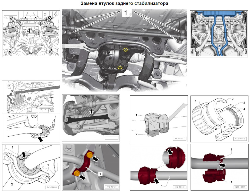 Замена втулок стабилизатора Porsche Cayenne — Porsche Cayenne (2G) 958 ...