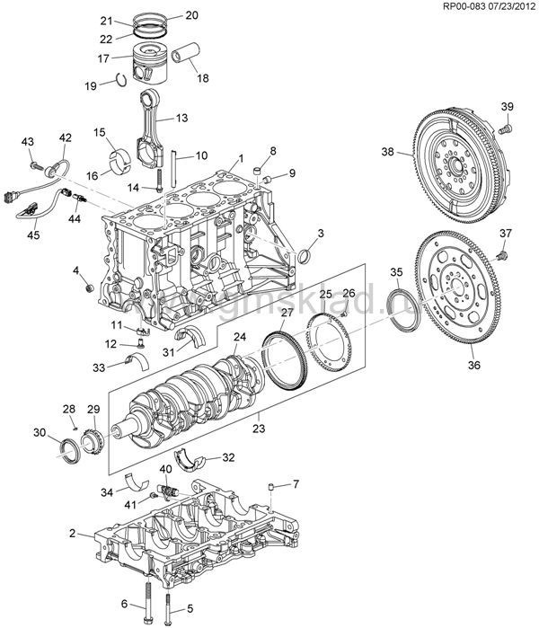 Датчик коленвала — Chevrolet Captiva (1G), 2,2 л, 2012 года | запчасти ...