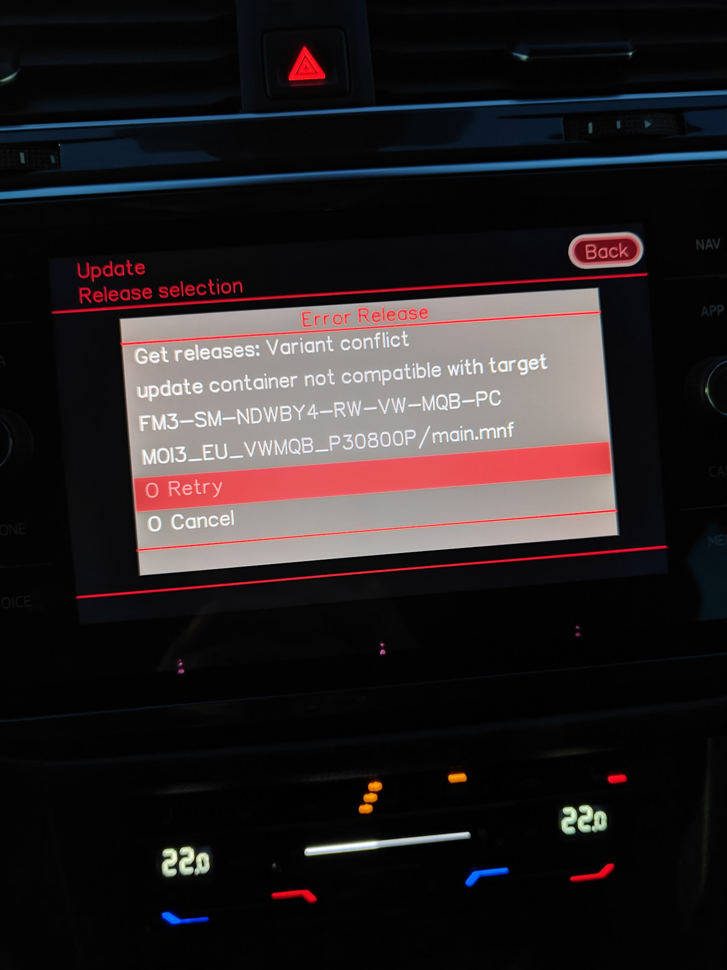 Обновление прошивки MIB3 MOI3 Preh/Joynext с SW:0330 на SW:0332 ...