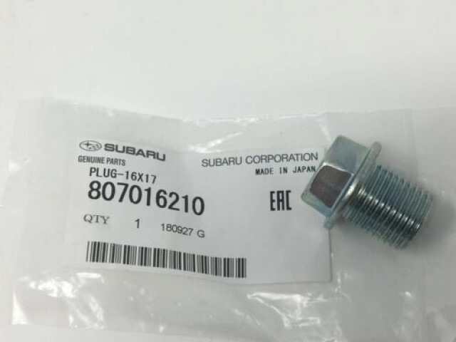 Новая сливая пробка поддона на 17 мм — Subaru XV (2G), 2 л, 2017 года ...